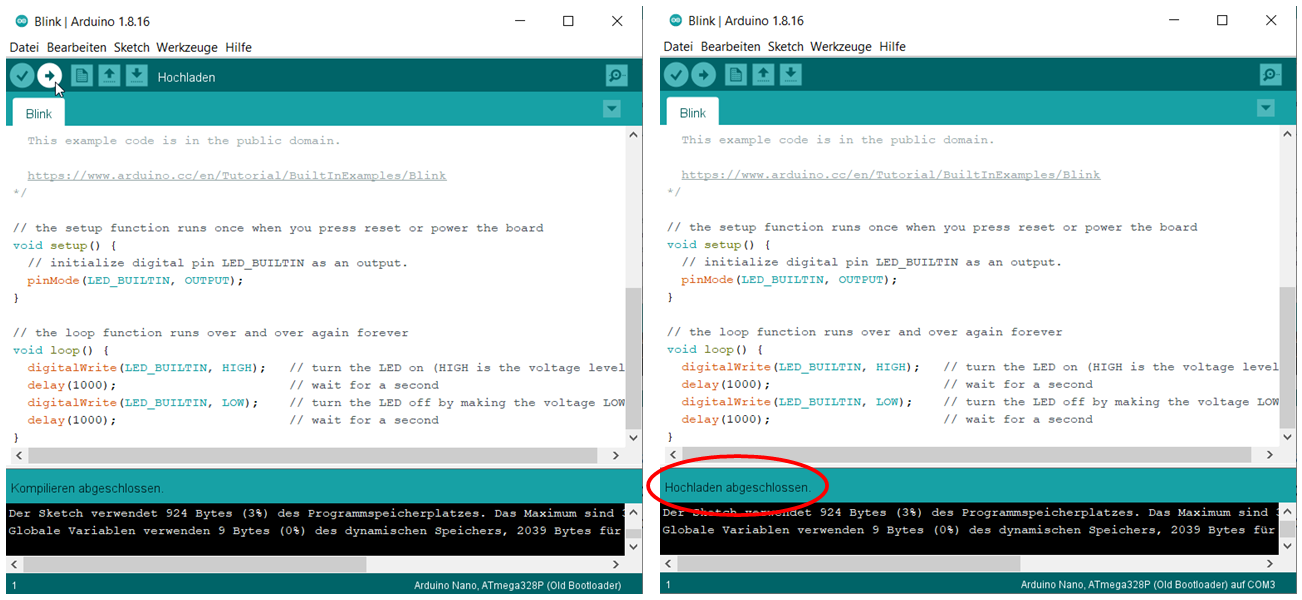 3. Arduino – Mikrocontroller verbinden – weidera.de